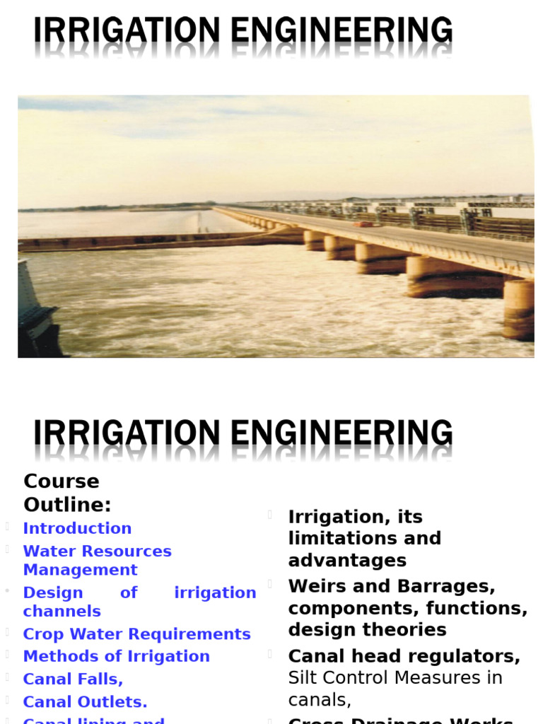 Introduction To Irrigation | PDF | Indus River | Irrigation