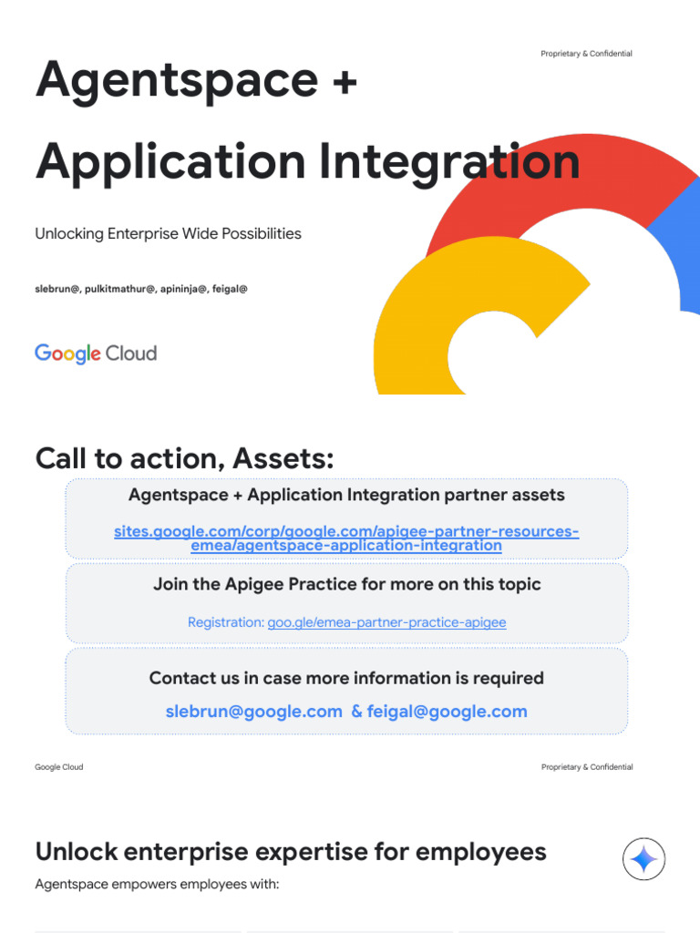 Agentspace & Application Integration Unlocking Enterprise Wide Possibilities | PDF | Cloud ...