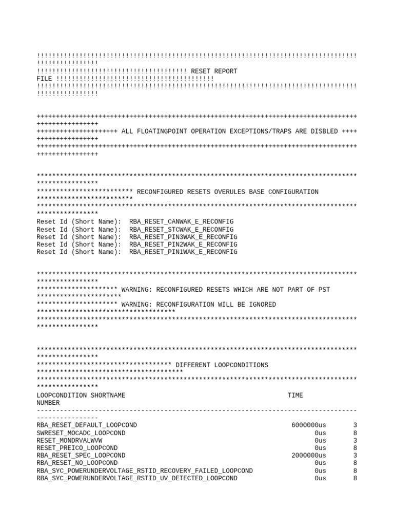 DMG1002A01C1303 MY17IC0 Reset Report | PDF | Cpu Cache | Computer Engineering