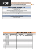 DG Operation and Maintenance SOP | PDF | Motor Oil | Diesel Engine