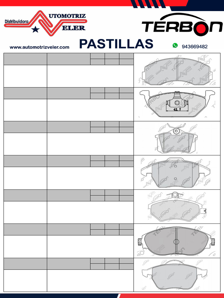Catalogo de Pastillas 07-07-2025 | PDF | Industrias | Chevrolet