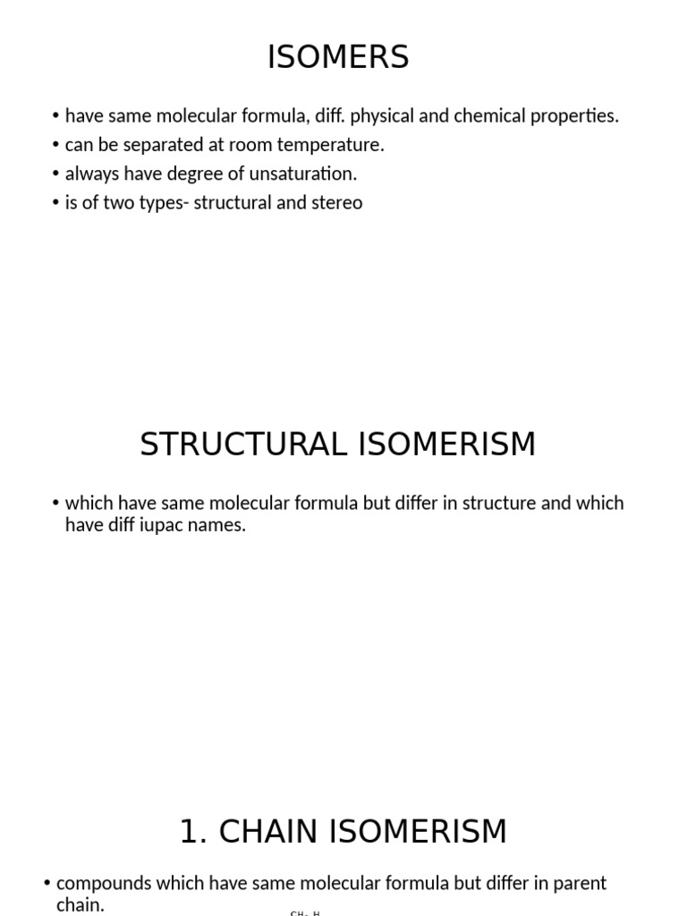Isomerism | PDF