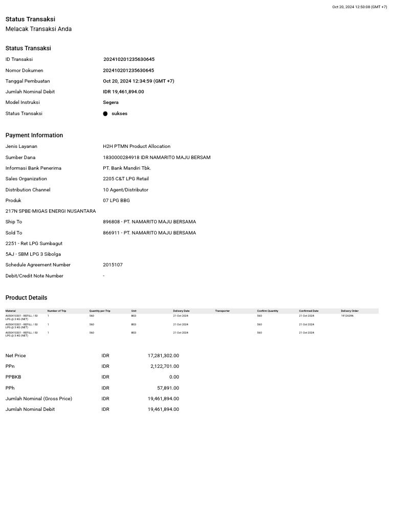 Penebusan NMB 21 Okt 2024 | PDF