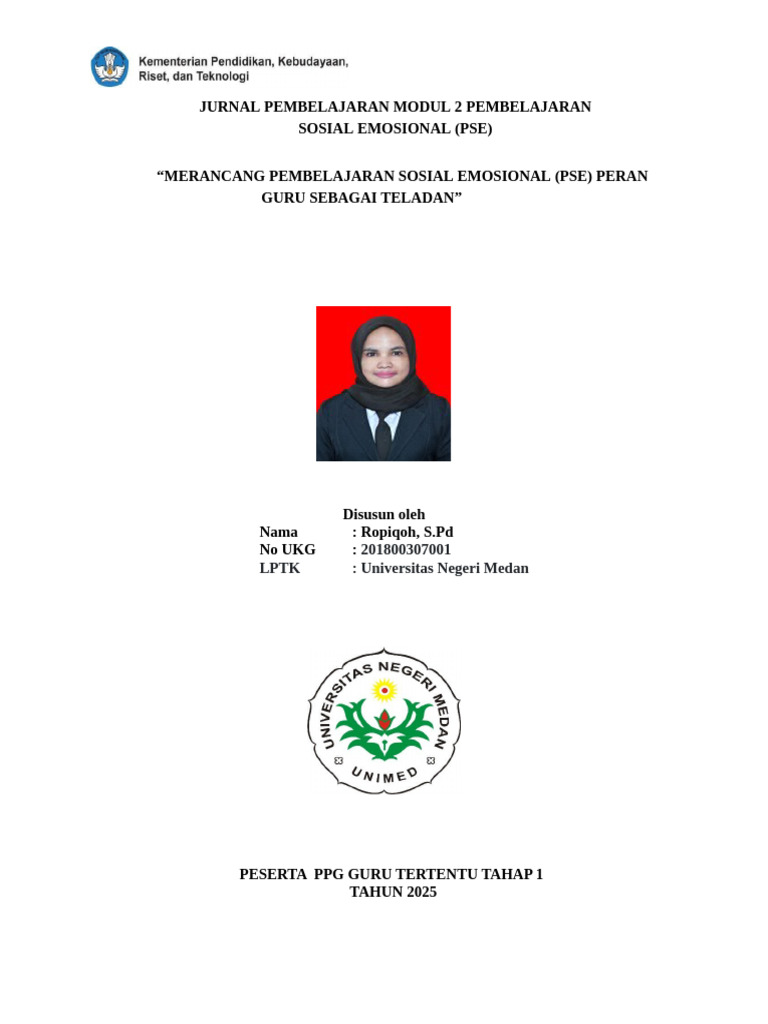 Contoh Jurnal PPG Modul 2 PSE Guru Sebagai Teladan 1 | PDF