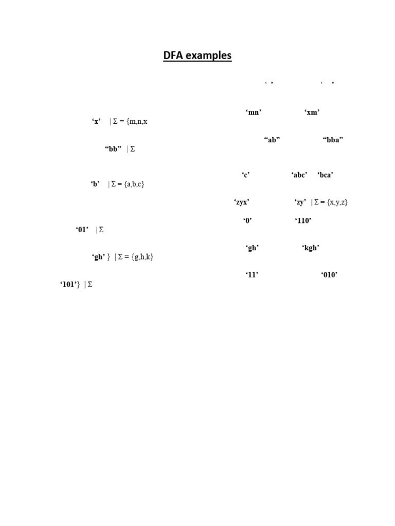 DFA Practice examples-cse-UIU | PDF