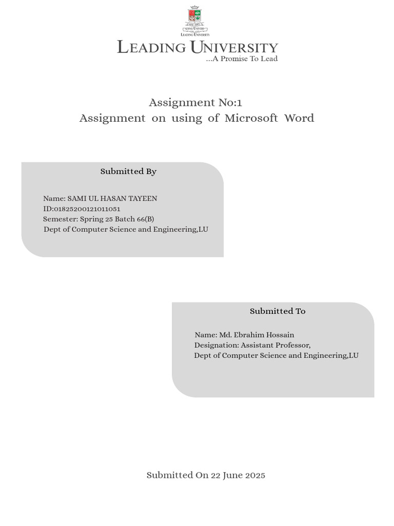 Leading University | PDF