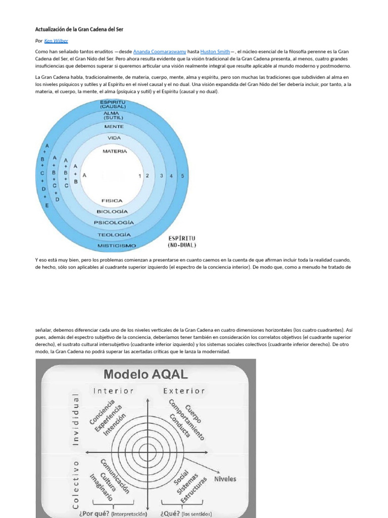Actualización de La Gran Cadena Del Ser | PDF | Mente | Alma