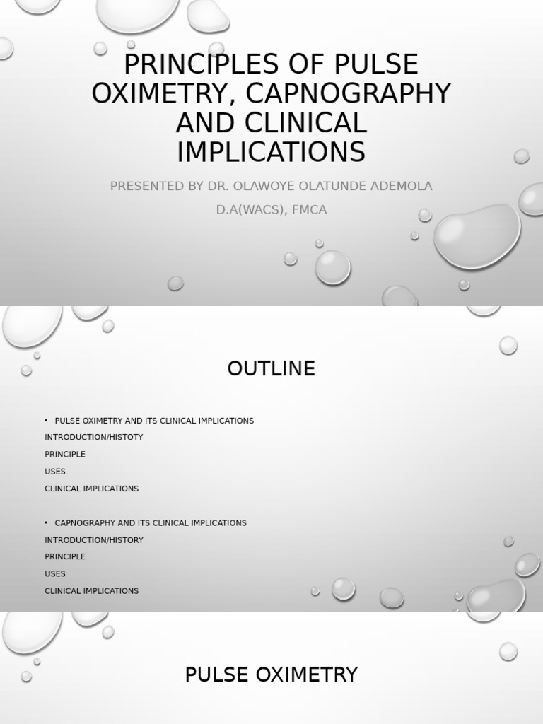 Principles of Pulse Oximetry Capnography and Clinical | PDF | Clinical ...