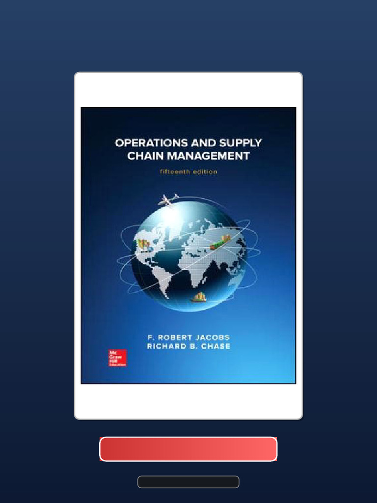 Operations and Supply Chain Management 15th Edition F Robert Jacobs ...