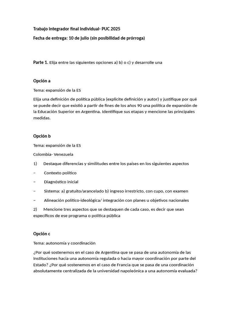 Trabajo Integrador Final Individual 2025 | PDF | Bibliografía | Estilo apa
