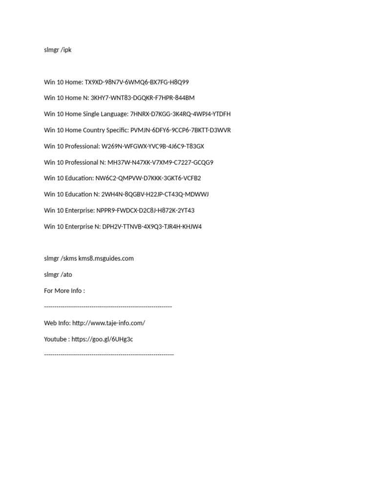 Activation Windows 10 Pdf