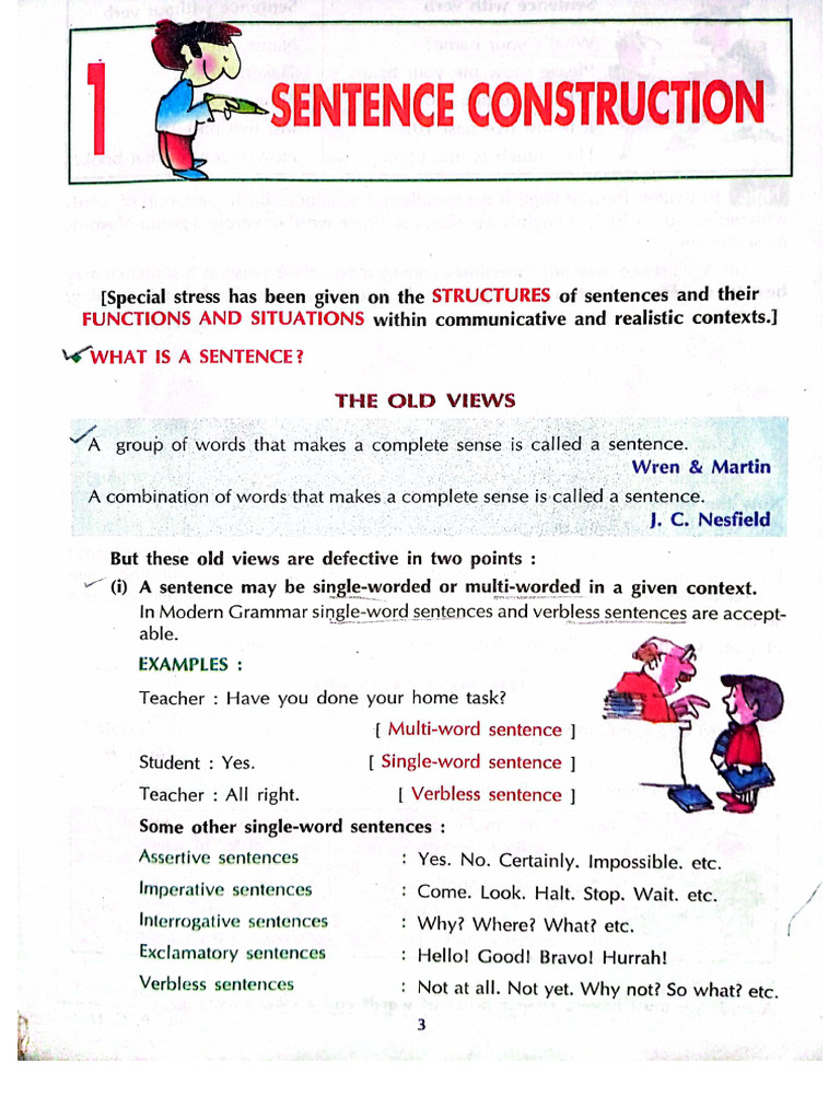 Lecture 1 Sentence Construction | PDF