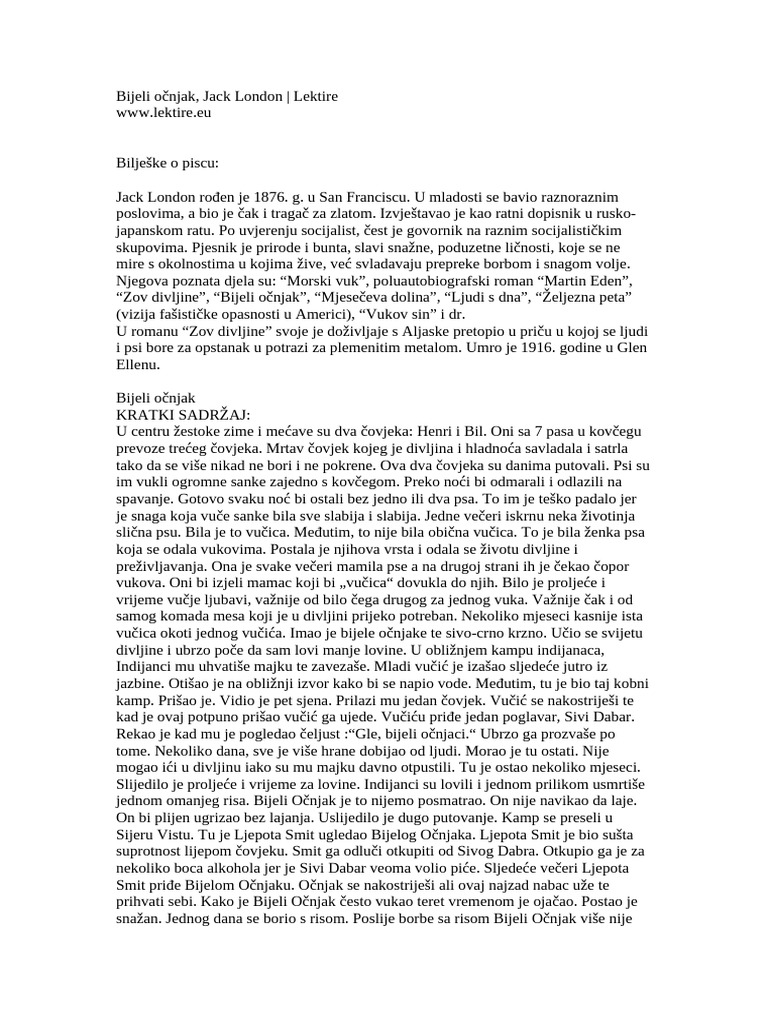 Bijeli Ocnjak-Prepricano | PDF