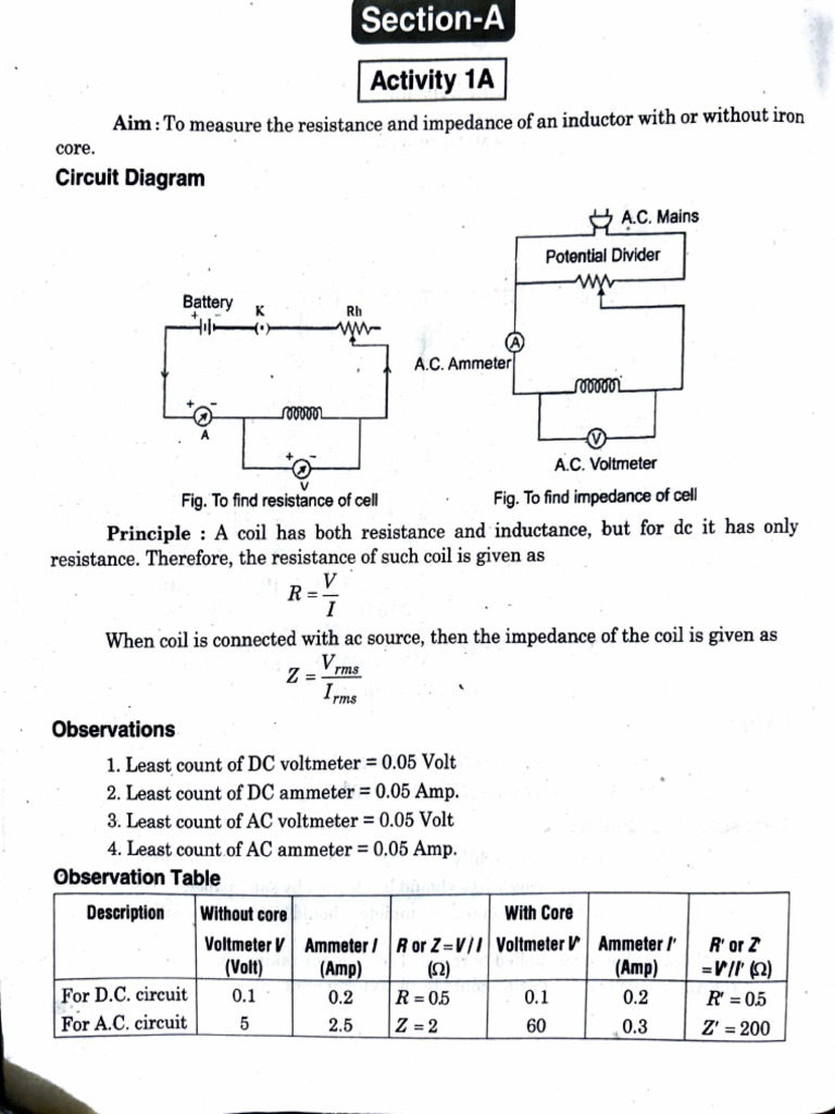 Class 12 Physics Activity | PDF | Inductor | Voltage