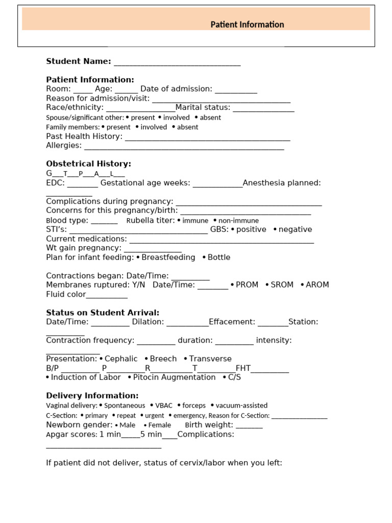 Normal Delivery Notes Template | PDF | Childbirth | Pregnancy