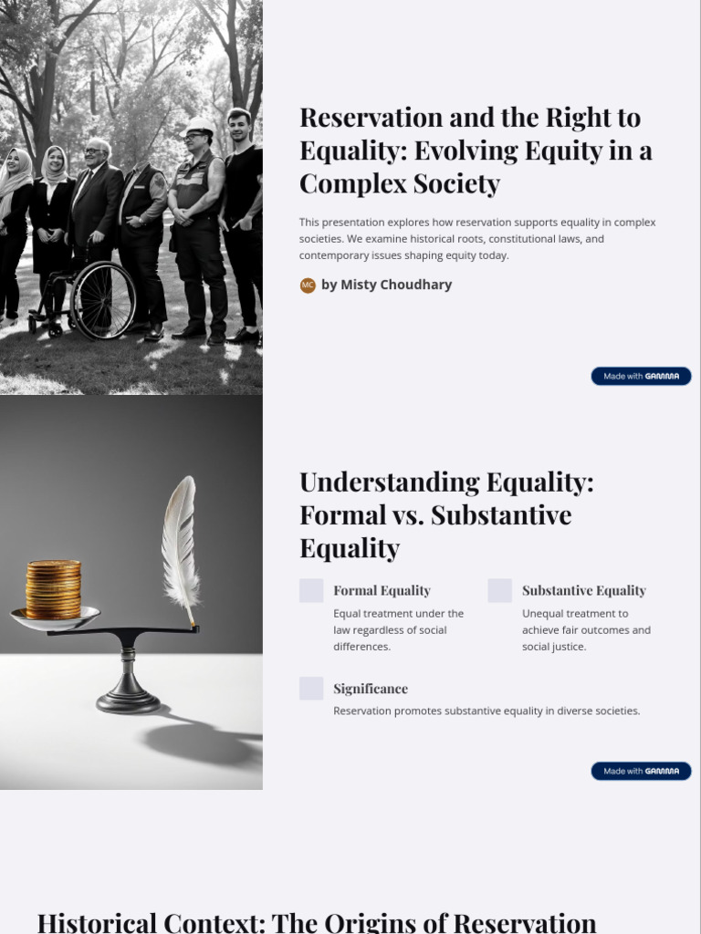Substantive vs. Formal Equality Explained | PDF | Equal Opportunity ...