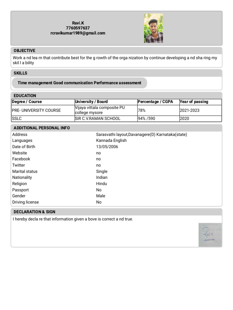 Ravi.K 7760597637 | PDF