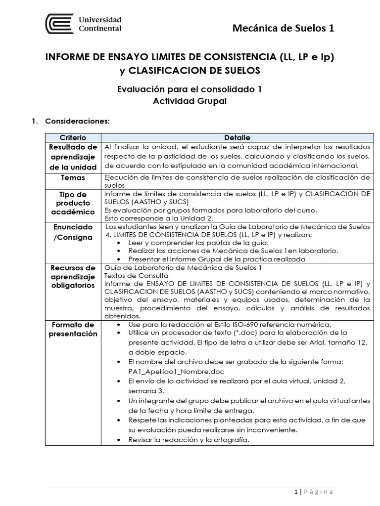 Rubrica de Eval. S-4 | PDF | Laboratorios | Mecánica de suelos