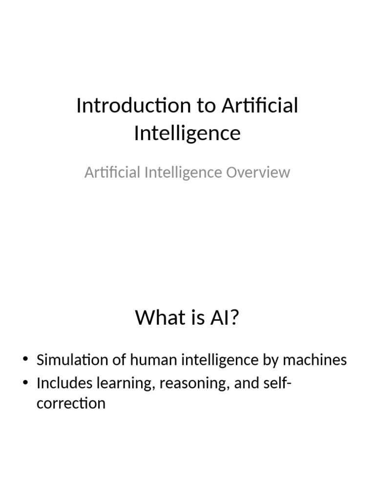 AI Introduction and Overview | PDF