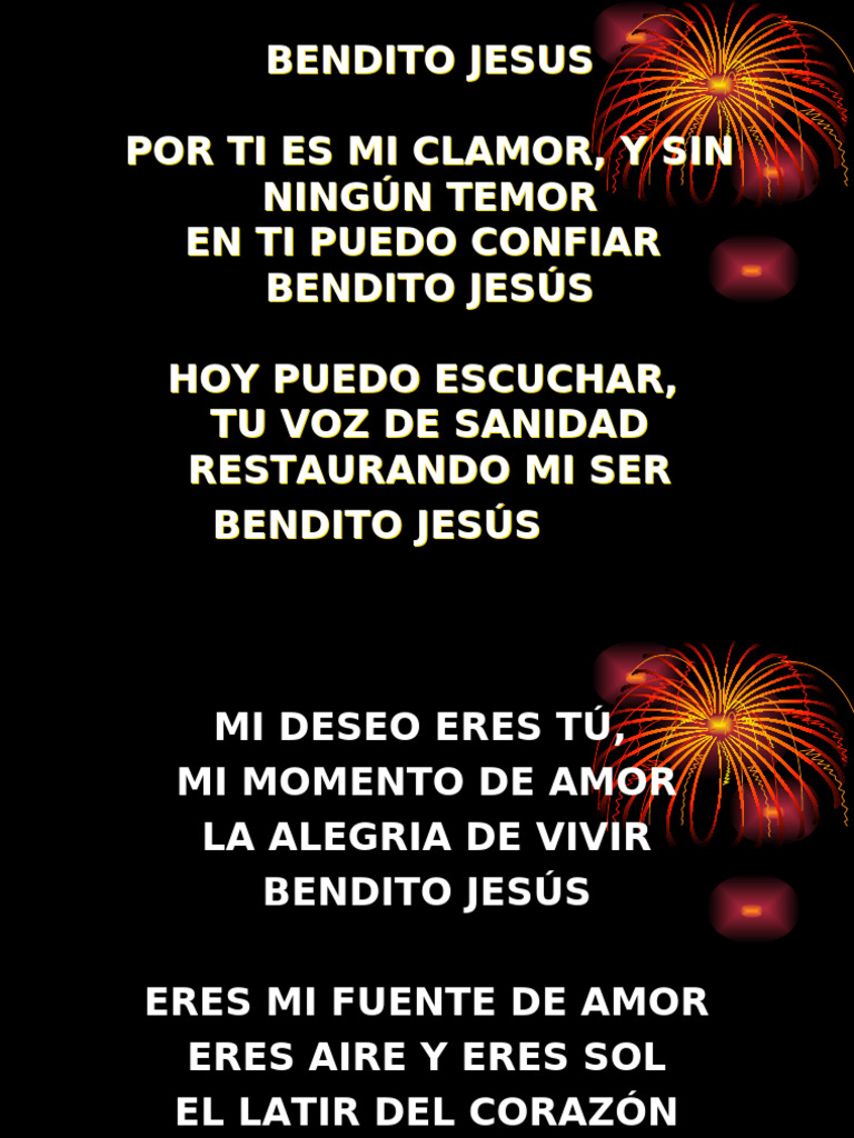 Bendito Jesús, Fuente de Amor | PDF