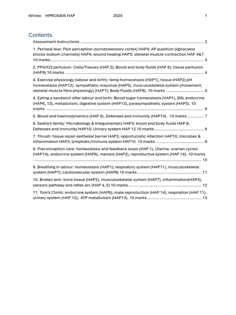 Exam 1 HPRO5405 (Student Handout) | PDF | Menstrual Cycle | Homeostasis