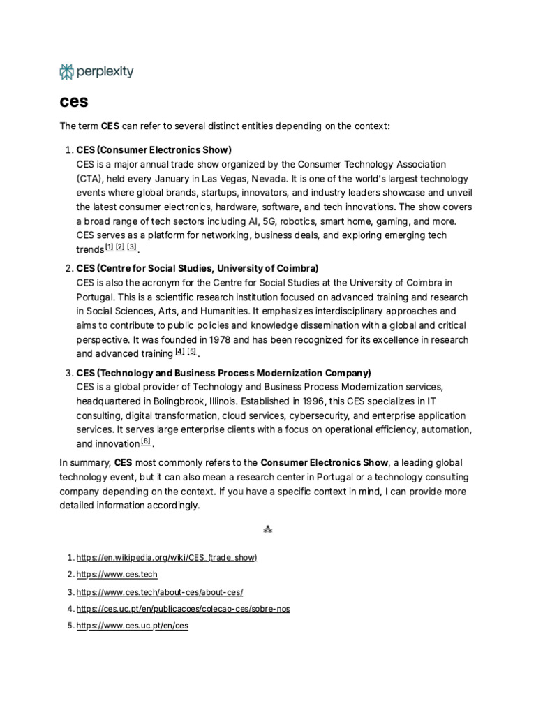 Understanding CES: Key Definitions | PDF