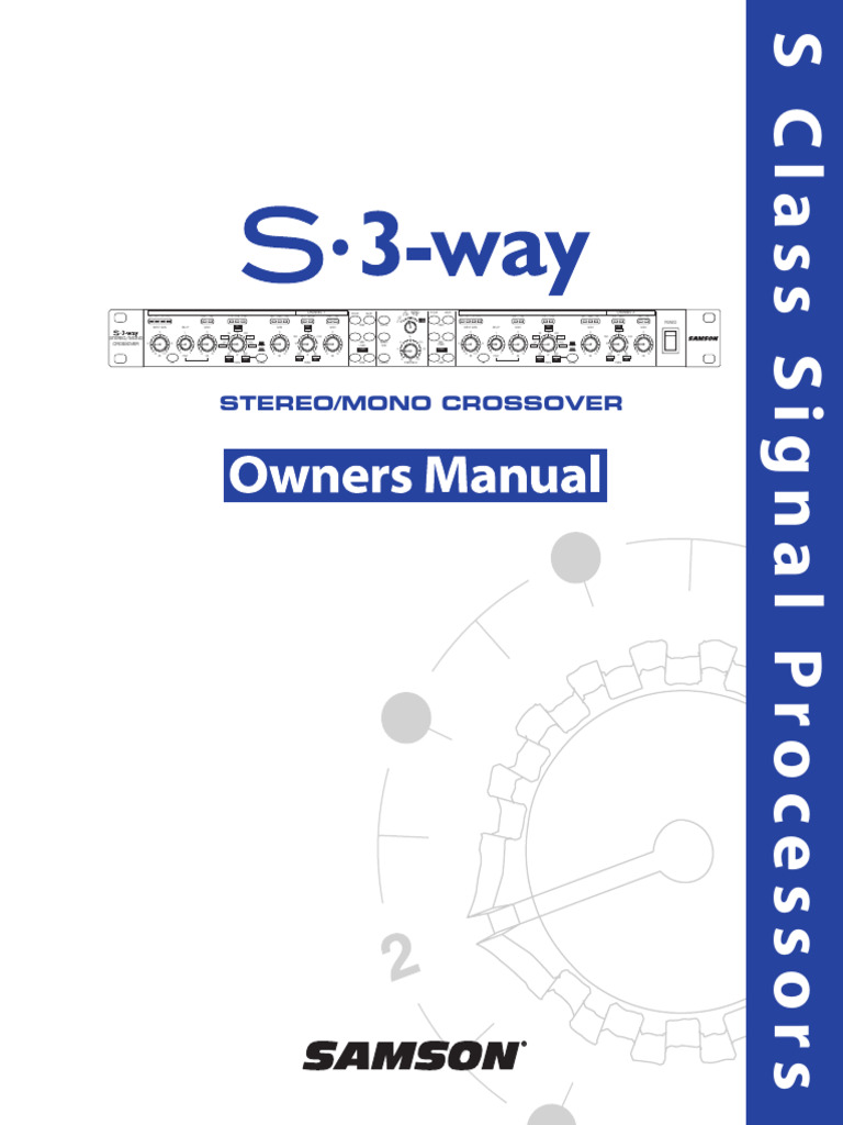 S3way Samson | PDF | Loudspeaker | Equalization (Audio)