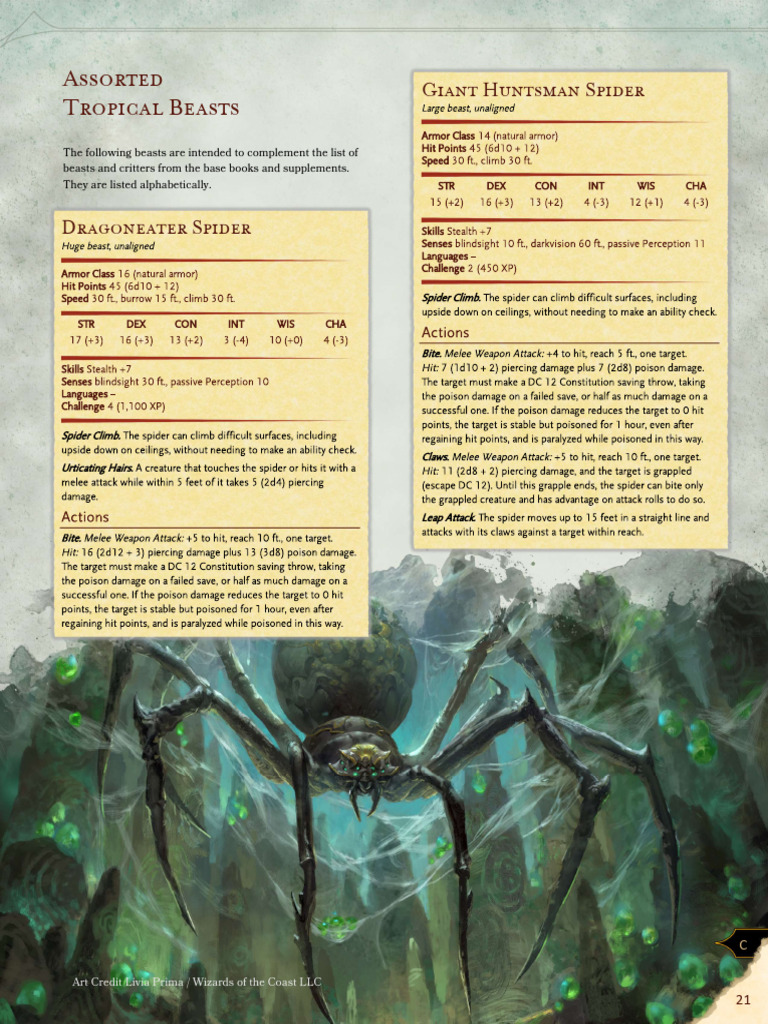 Assorted Tropical Beasts | PDF | Zoology