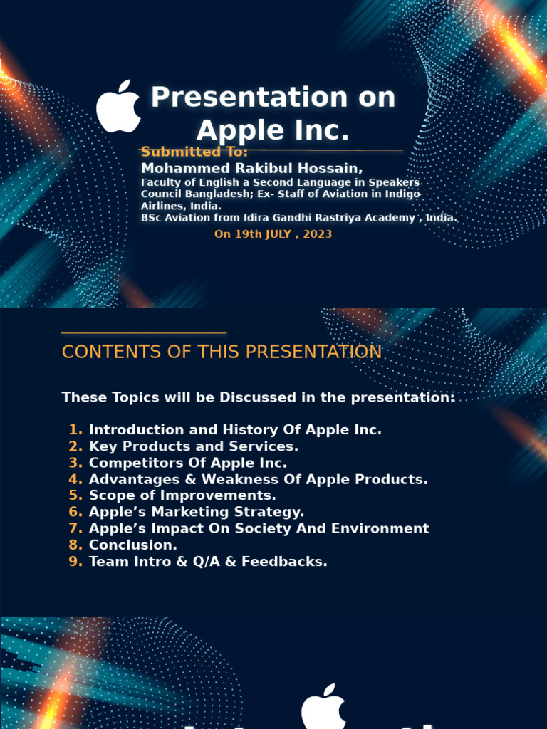 Apple Inc. Presentation | PDF | Apple Inc. | Smartphone