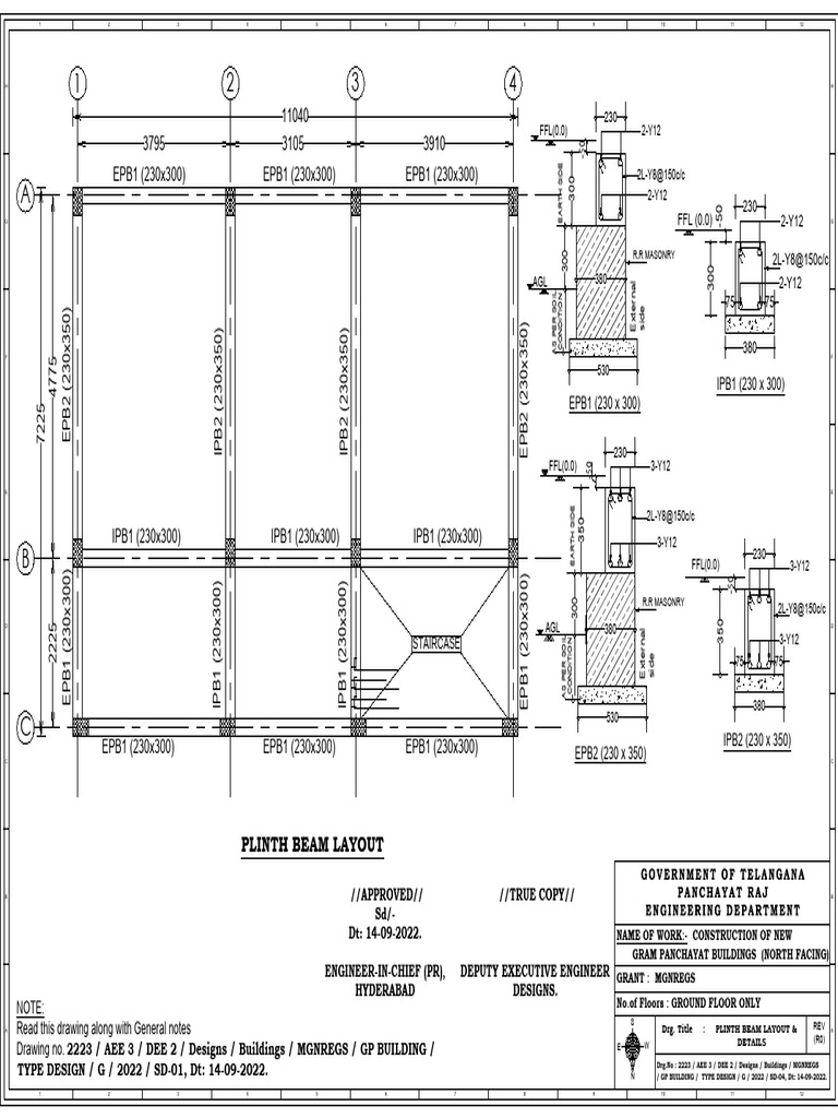 Plinth Beam Layout Details | PDF