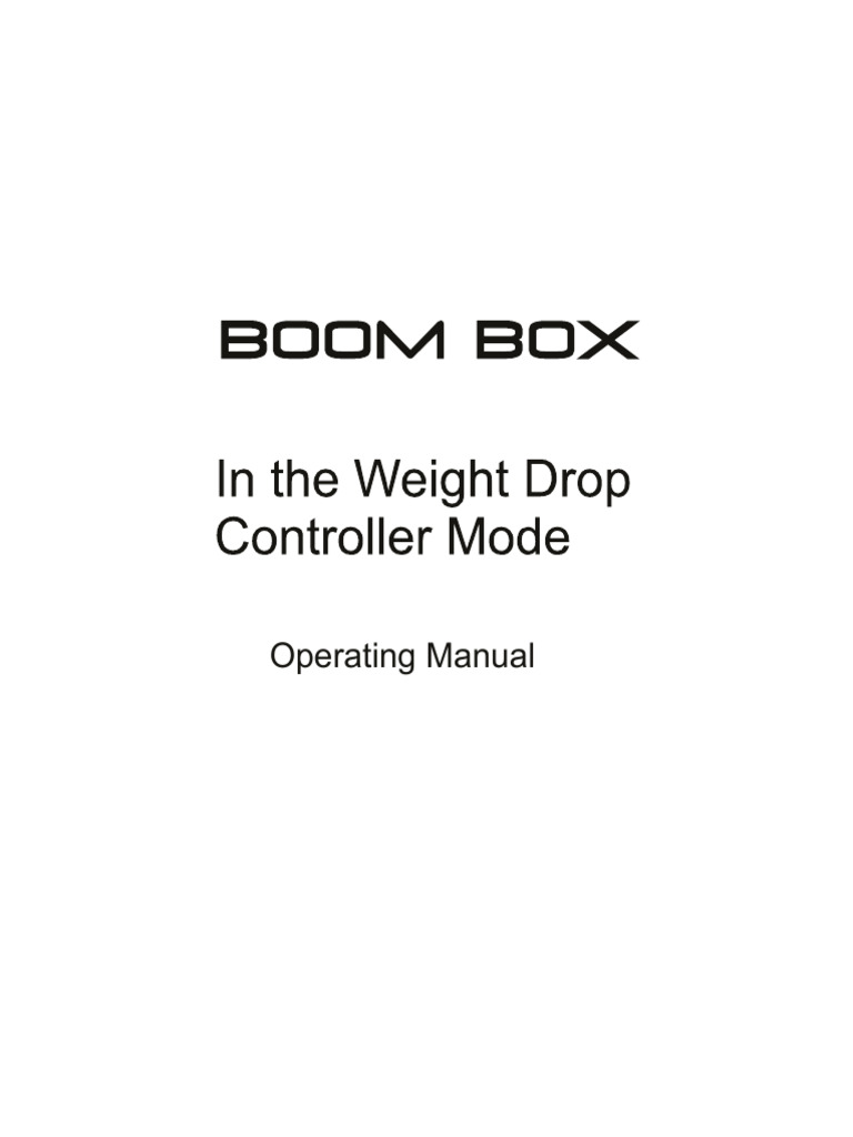 Boom Box Weight Drop Manual | PDF | Radio | Electrical Engineering