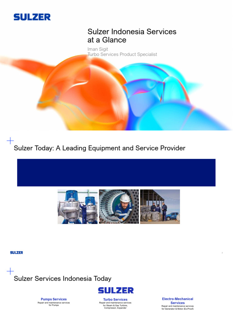 2024 Sulzer at A Glance - Exxon - Cepu - Compressed | PDF | Electric ...