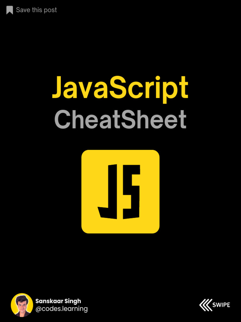 JS Cheat Sheet | PDF