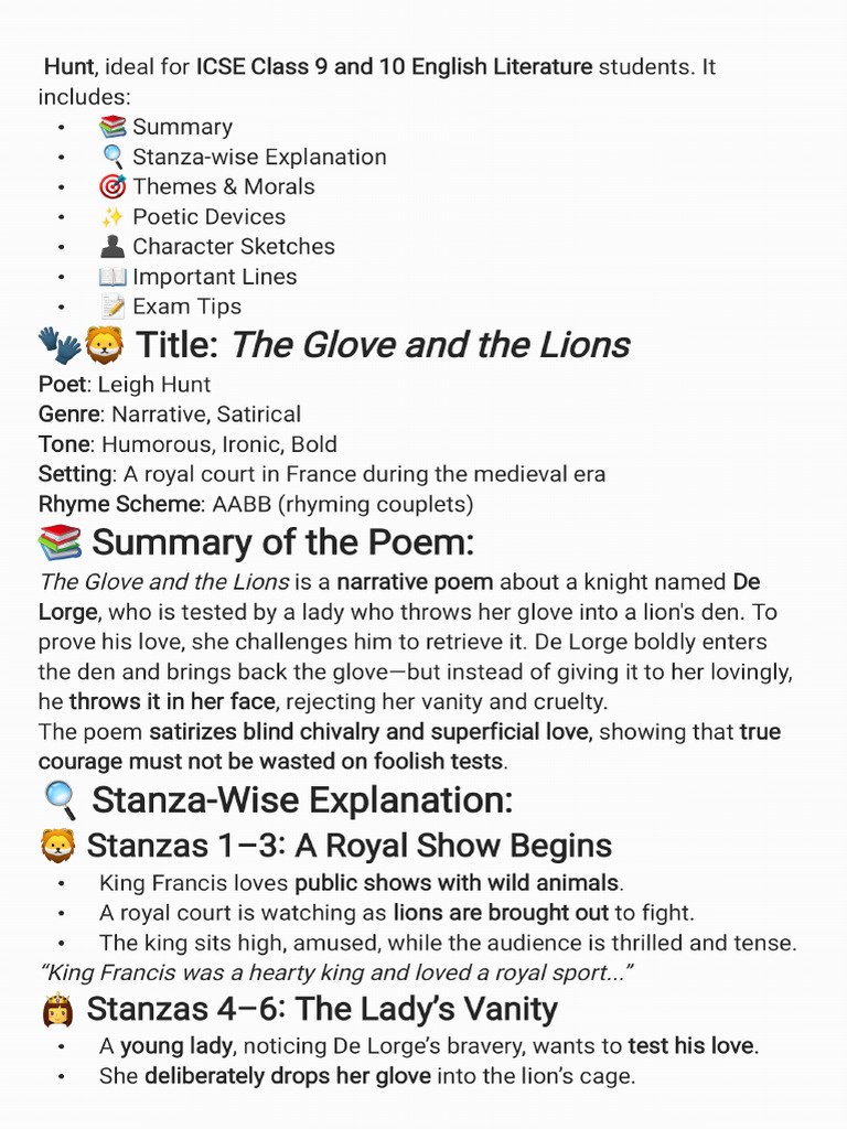 Glove and The Lion - 250611 - 232253 | PDF