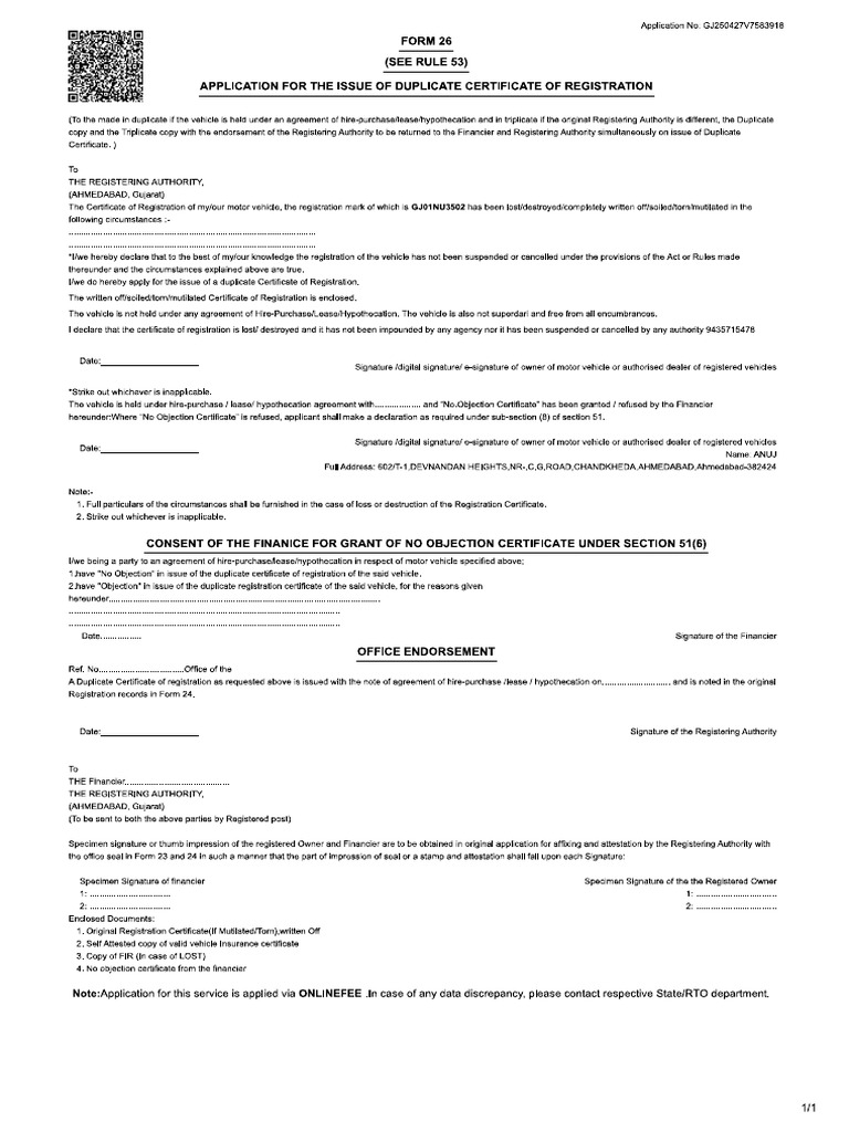 Form 26 | PDF