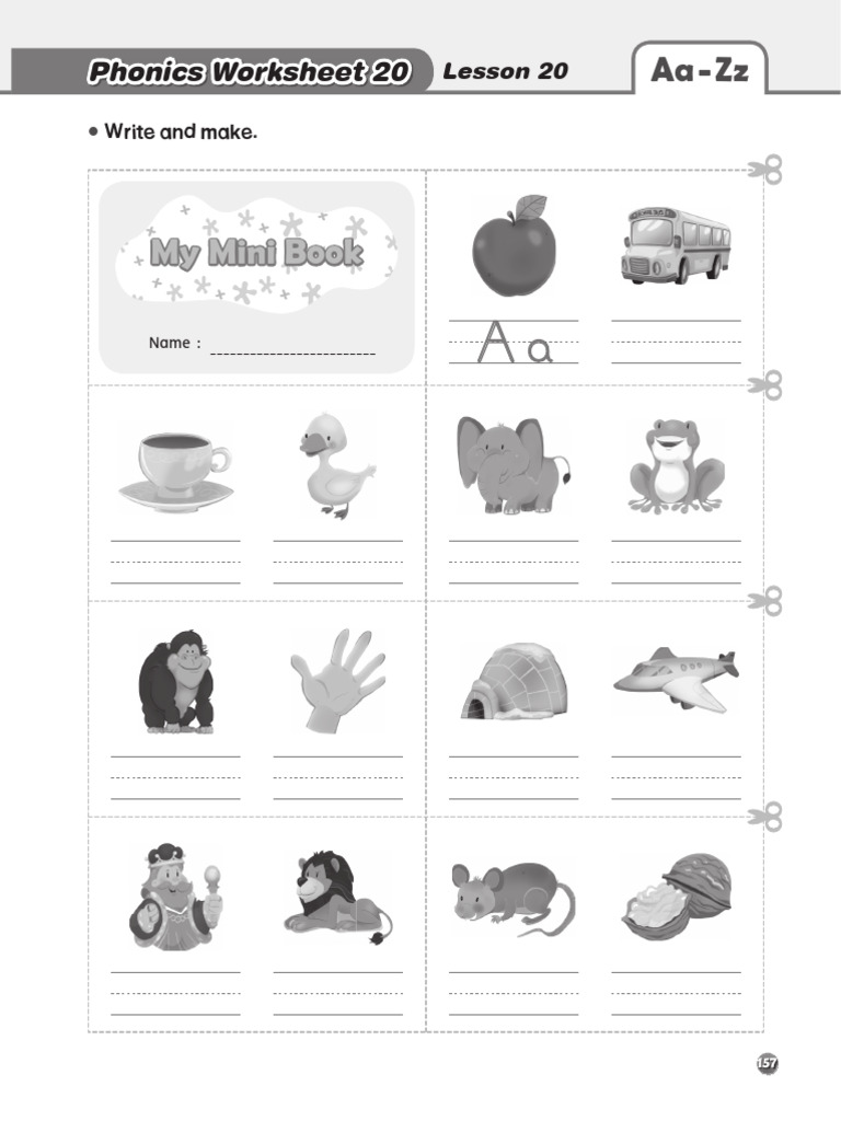 Phonics Worksheet: Lesson 20 Aa-Zz | PDF
