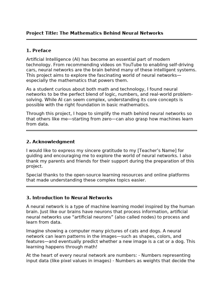 Math Behind Neural Networks | PDF | Algorithms | Mathematics