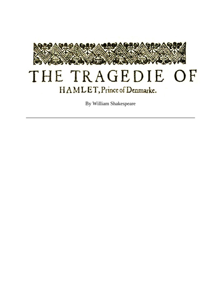 The Tragedy of Hamlet, Prince of Denmark | PDF | Hamlet