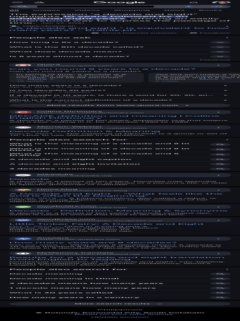 What Is The Meaning of A Decade and 8 - Google Search | PDF | Linguistics