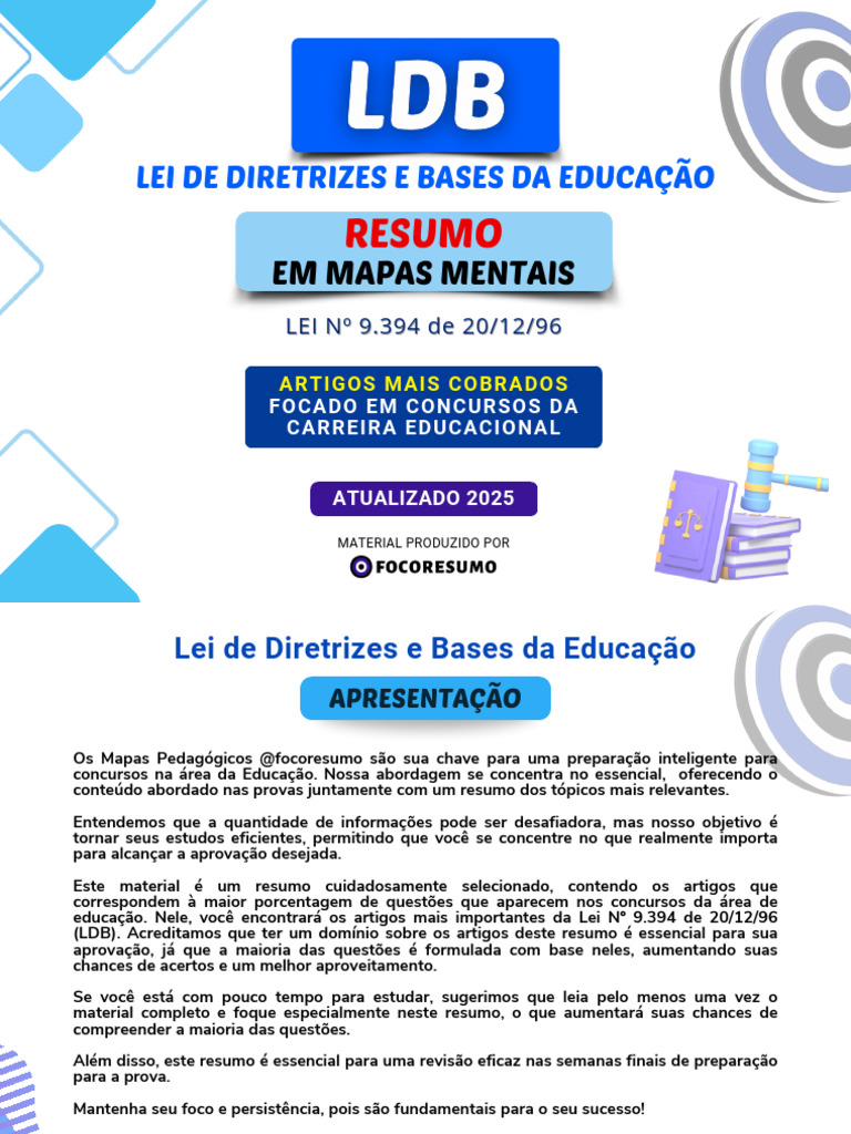 LDB Resumo Horizontal | PDF | Pré-escola