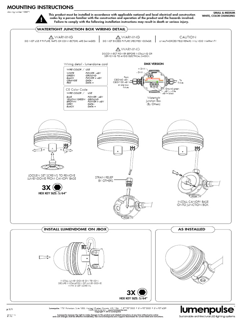 Lumenpulse Lumendome Lmds LMDM 108671 | PDF | Equipment | Electrical ...