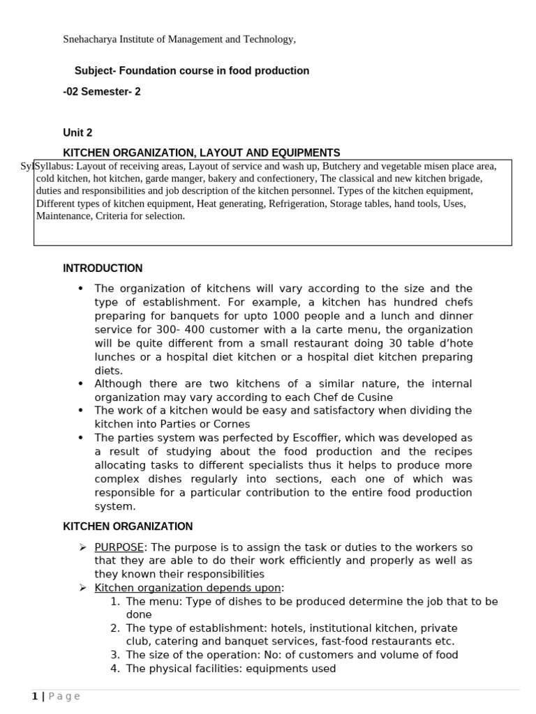 2nd Sem Bhmct Pdtn Notes | PDF | Grilling | Dishwasher