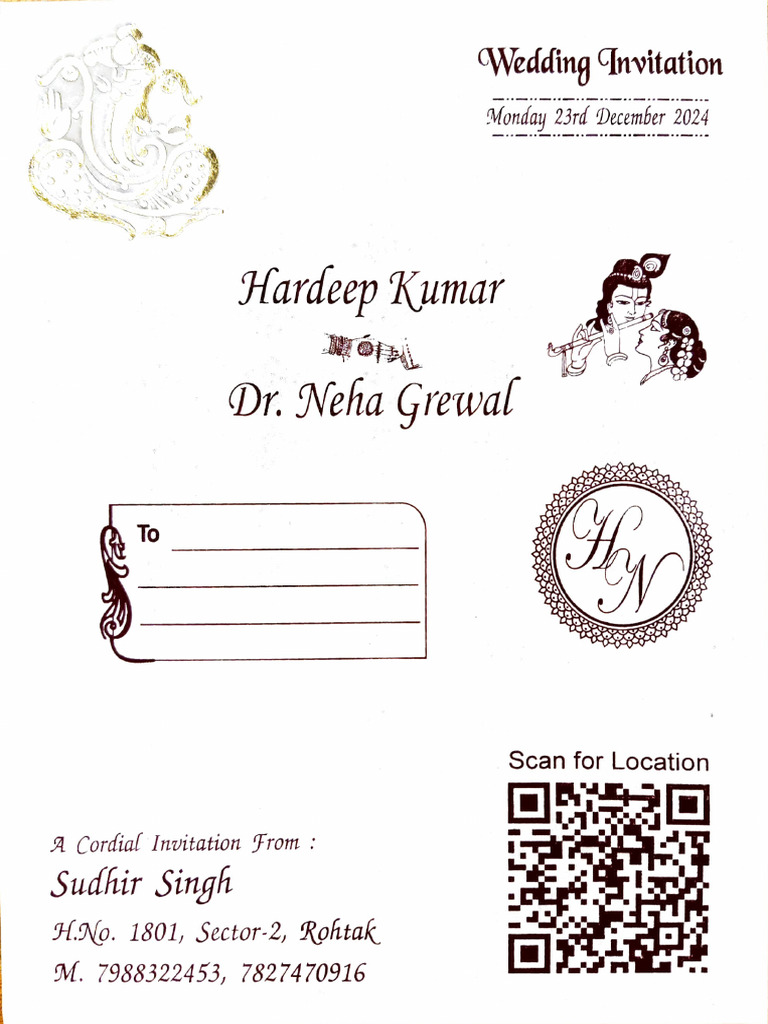 Wedding Invitation 23 December | PDF