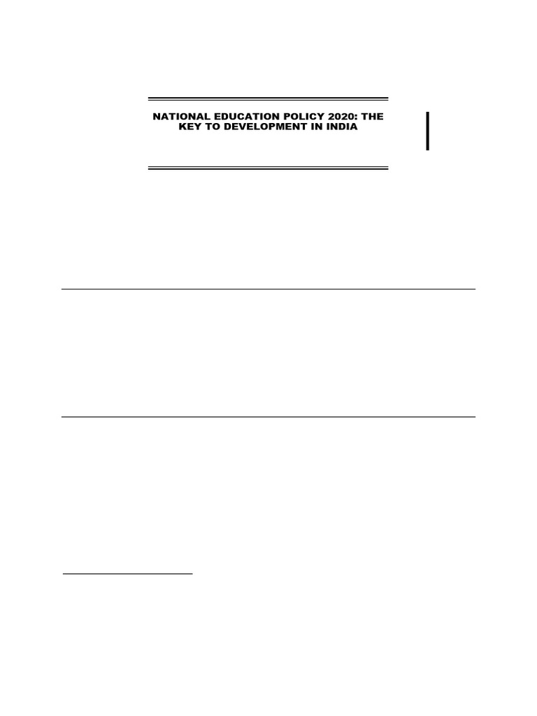 Comparative Analysis of NEP 2020 and 1986 | PDF | Second Language ...