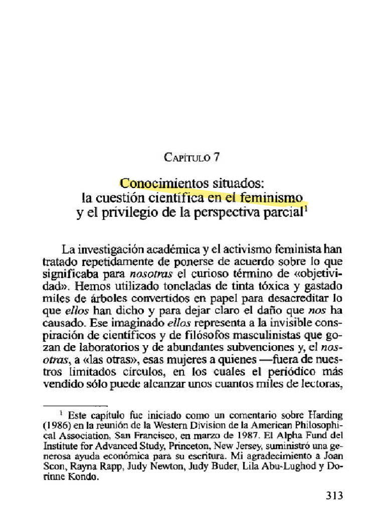 7 Haraway - Conocimientos Situados Compressed Compressed Compressed 1 | PDF