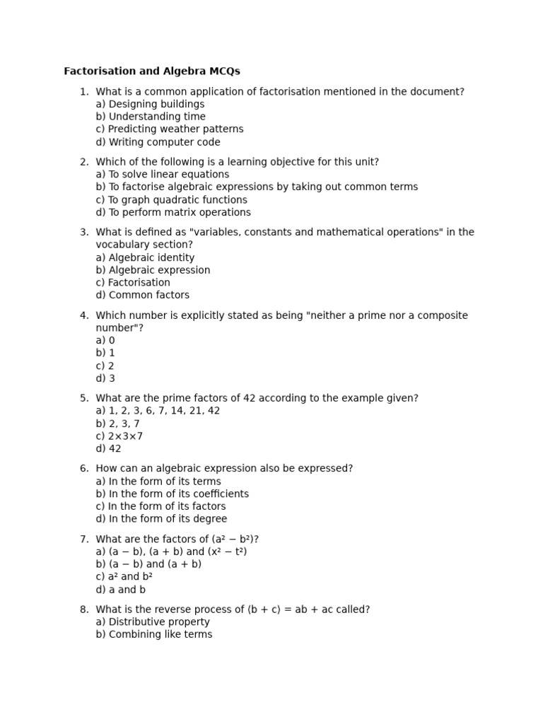 Class 7 Oxford Math Chapter 9 Algebric Polynomials | PDF ...