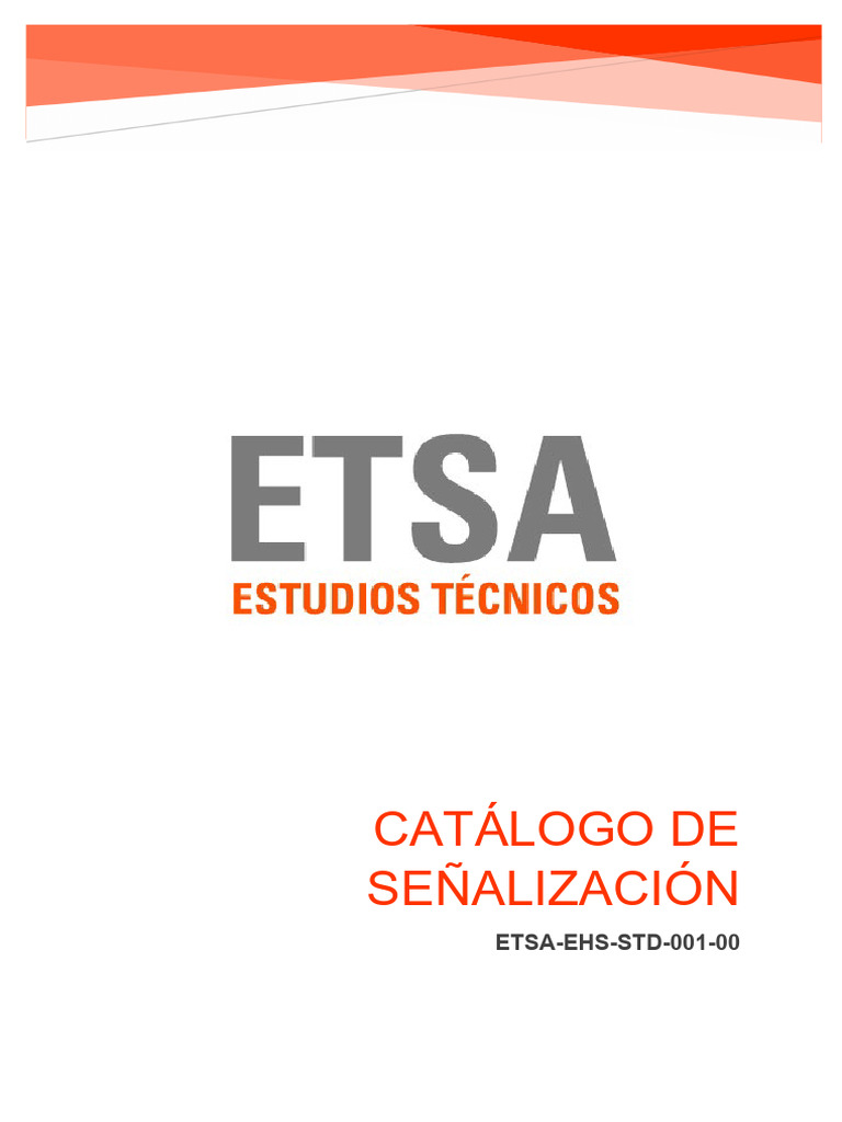 ETSA-EHS-STD-001-00 Catálogo de Señalización | PDF