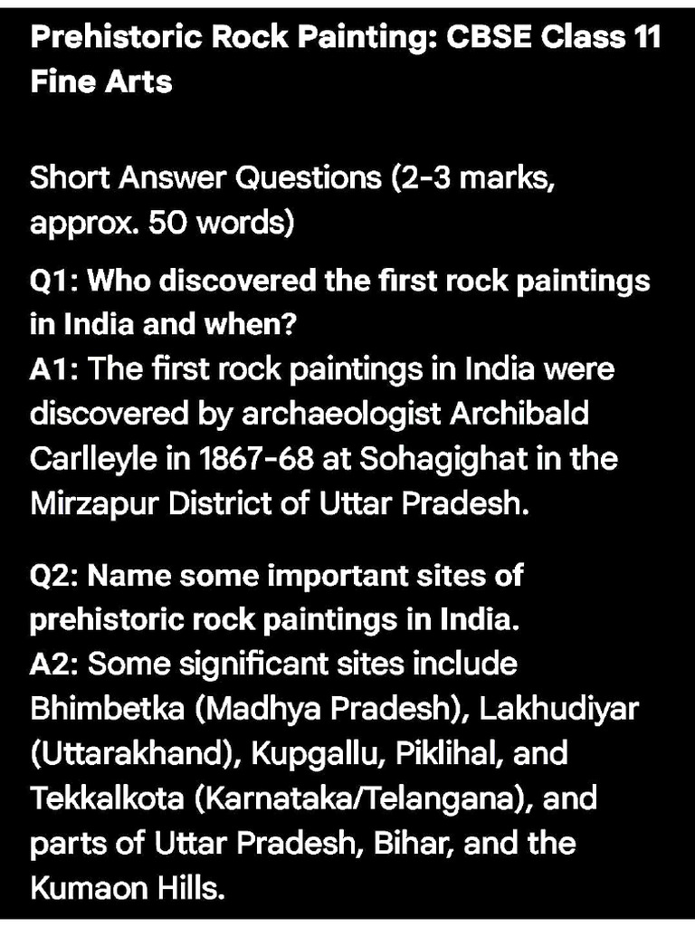 Prehistoric Rock Painting | PDF