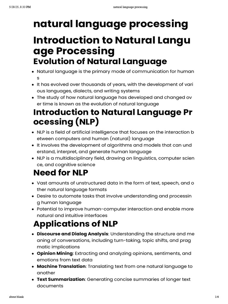 Natural Language Processing | PDF | Computational Neuroscience | Machine Learning