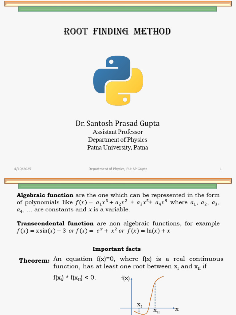 Root Finding Method - NR | PDF | Zero Of A Function | Mathematics